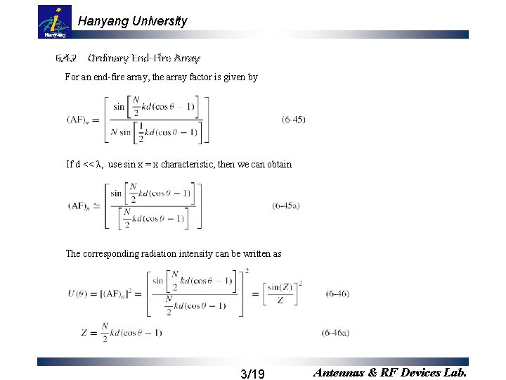 Hanyang University Seminar on Microwave and Optical Communication
