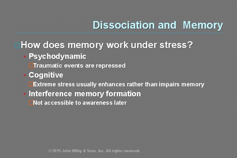 Power Point Lecture Notes Presentation Chapter 8 Dissociative