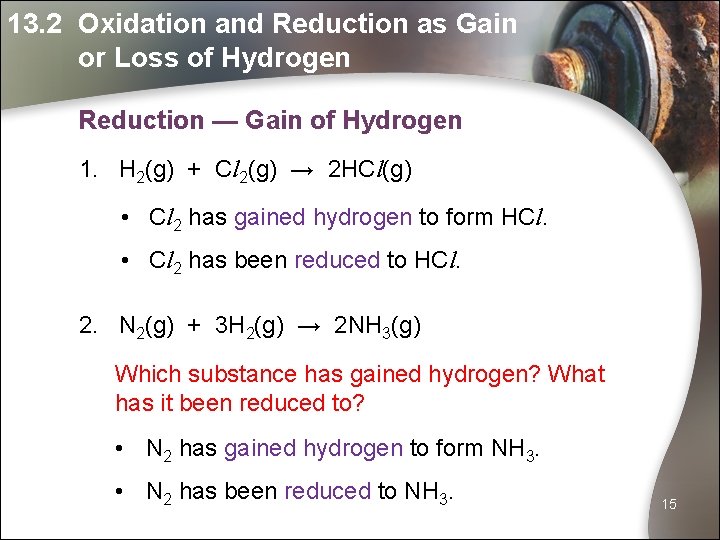 CHAPTER 13 Oxidation and Reduction 2013 Marshall Cavendish