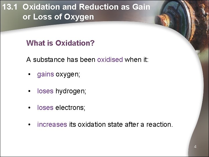 CHAPTER 13 Oxidation and Reduction 2013 Marshall Cavendish