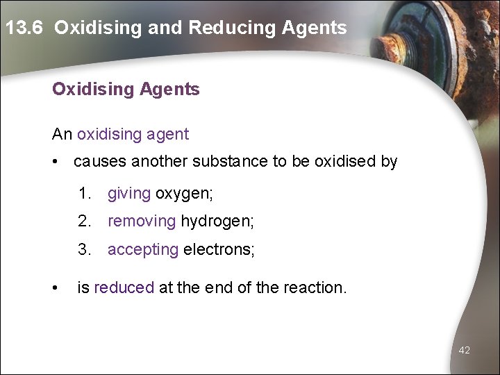 CHAPTER 13 Oxidation and Reduction 2013 Marshall Cavendish