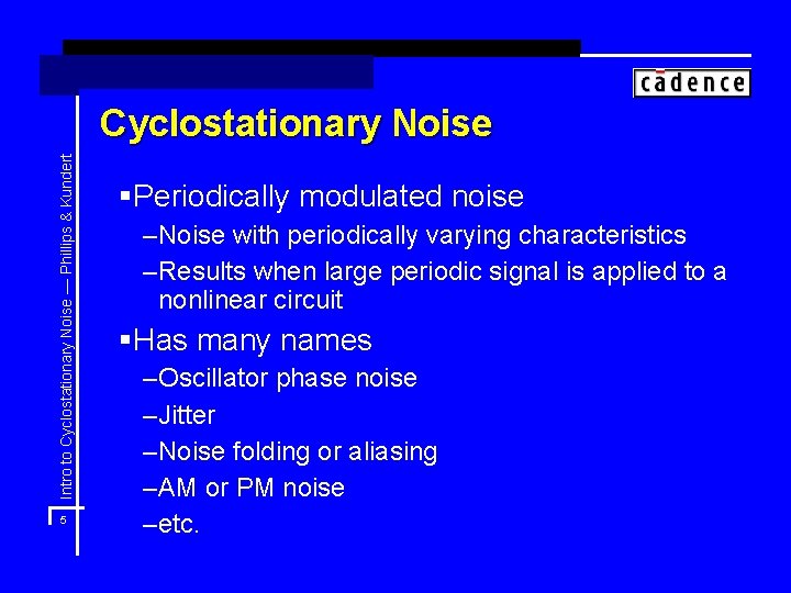 Noise in Mixers Oscillators Samplers Logic An to