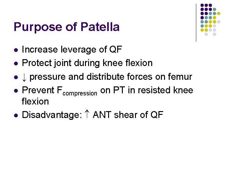 The Knee Complex The Knee Complex A B