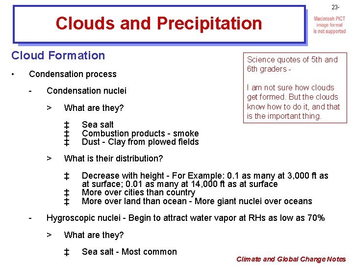 23 Hydrologic Cycle SurfaceAtmosphere Exchange of Water Cycle