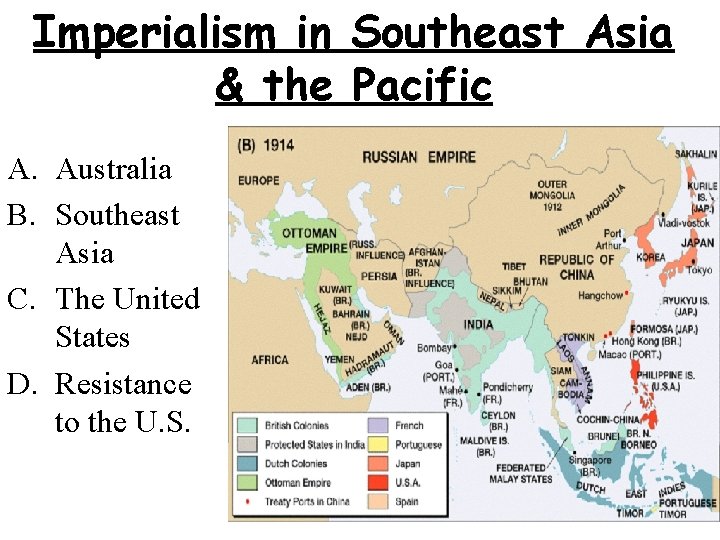 Imperialism in Southeast Asia the Pacific A Australia