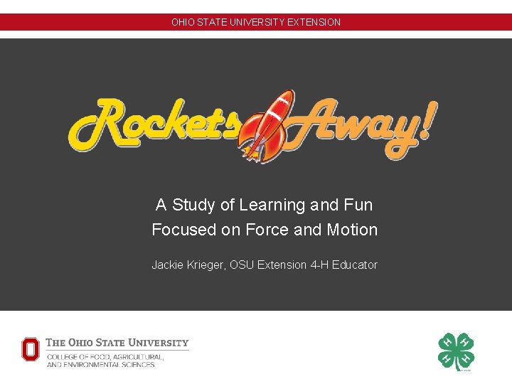 OHIO STATE UNIVERSITY EXTENSION A Study of Learning