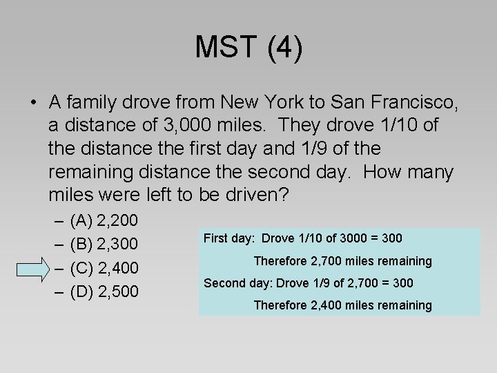 ASTB REVIEW The Test Math Skills Test MST