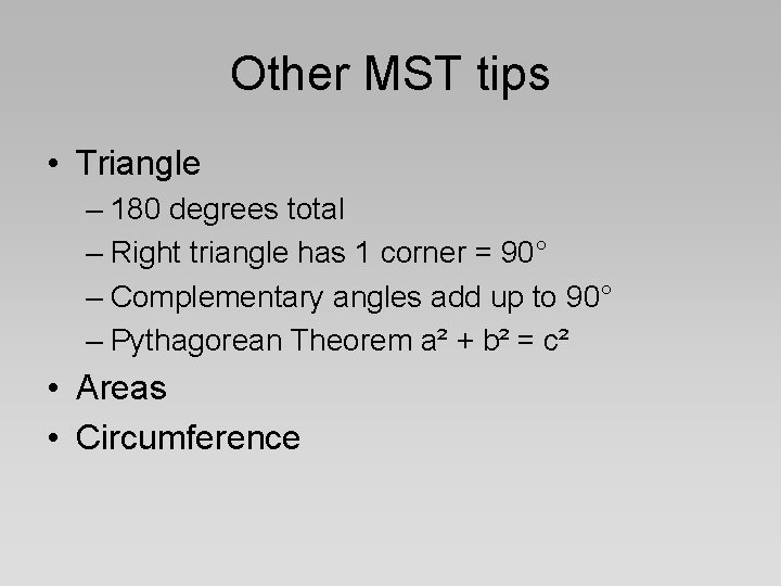 ASTB REVIEW The Test Math Skills Test MST