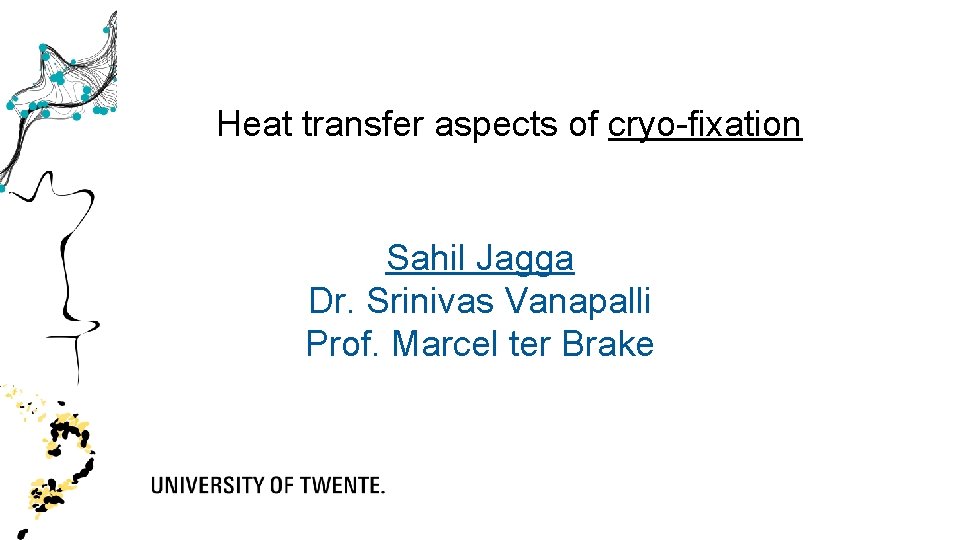 Heat transfer aspects of cryofixation Sahil Jagga Dr