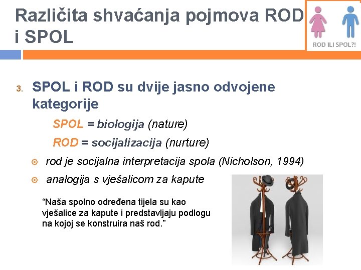 Osnovni pojmovi u psihologiji roda i spola Definicije
