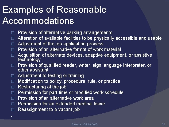 Overview of the Americans with Disabilities Act ADA