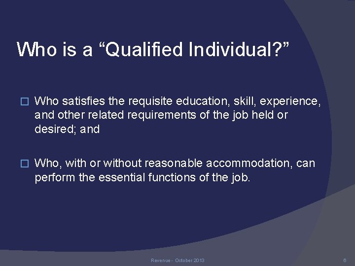 Overview of the Americans with Disabilities Act ADA