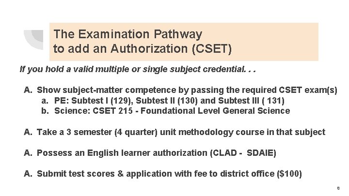Pathways for BUSD Multiple Subject MS Holders to