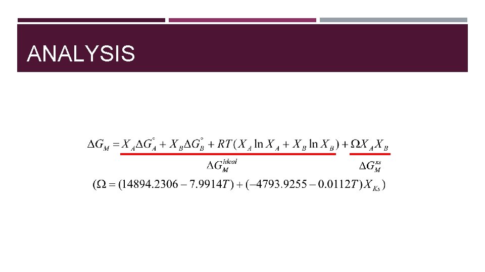 BACKGROUND 1 Solution Thermodynamics XKs Ideal Solution Model