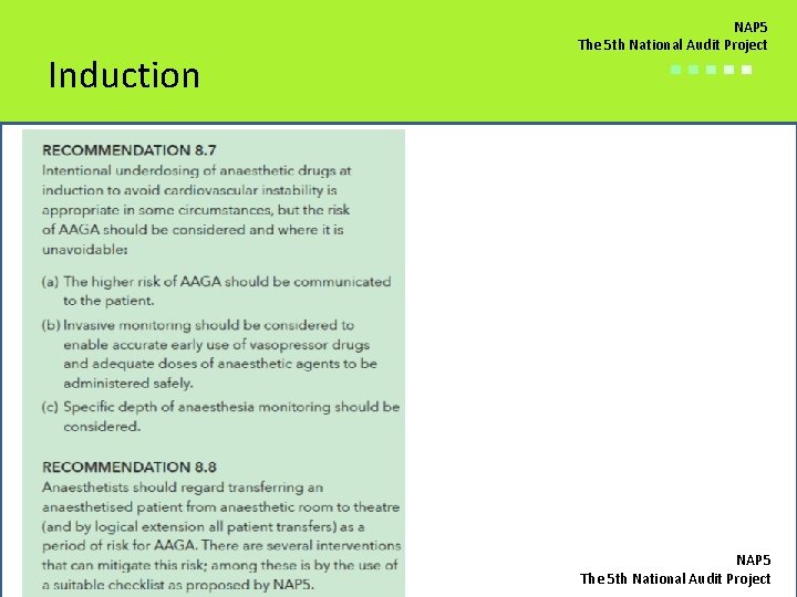 NAP 5 The 5 th National Audit Project