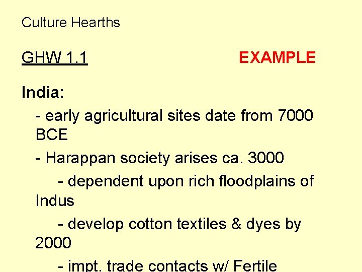 Culture Hearths World Religions Steven A Stofferahn Department