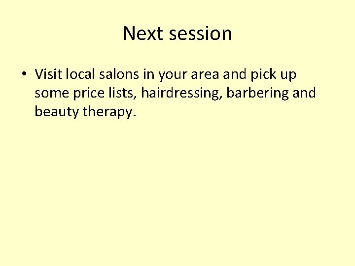 INTRODUCTION TO THE HAIR BEAUTY SECTOR UNIT 101