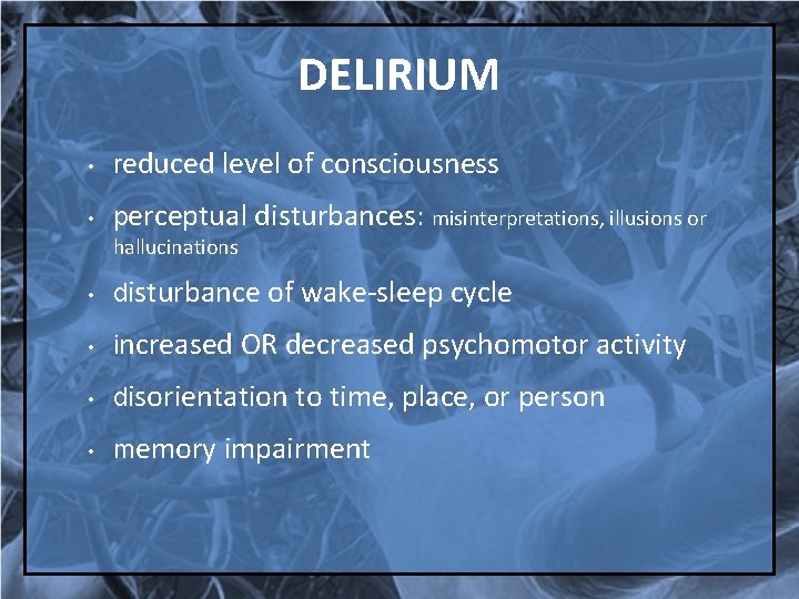 ALTERED MENTAL STATUS MAJA PRLE Mentor A mega