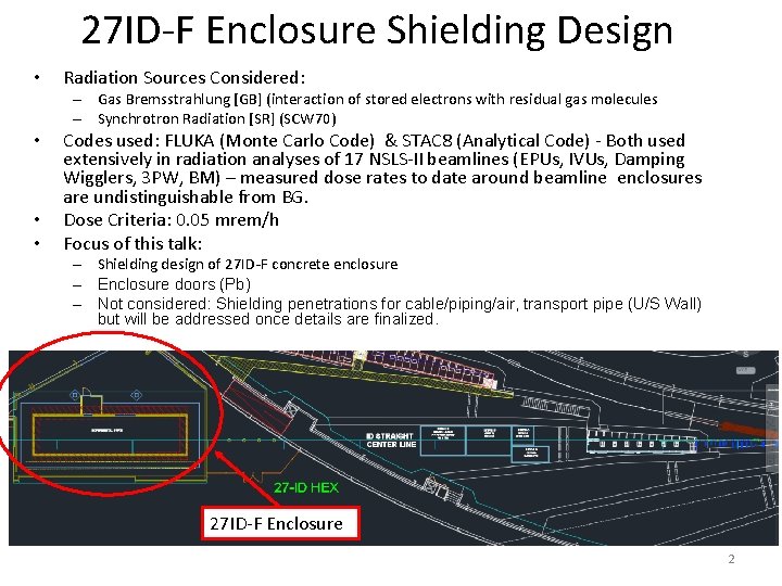 27 IDHEX Beamline Shielding Design Preliminary shielding analysis