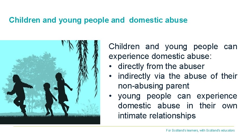 Domestic Abuse Information for staff in schools early