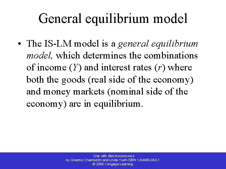 Macroeconomics Chamberlin and Yueh Chapter 7 Lecture slides