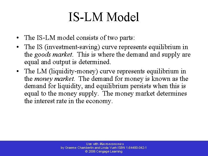 Macroeconomics Chamberlin and Yueh Chapter 7 Lecture slides