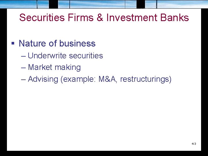 CHAPTER 4 Financial Services Securities Brokerage and Investment