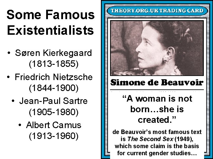Some Famous Existentialists Sren Kierkegaard 1813 1855 Friedrich