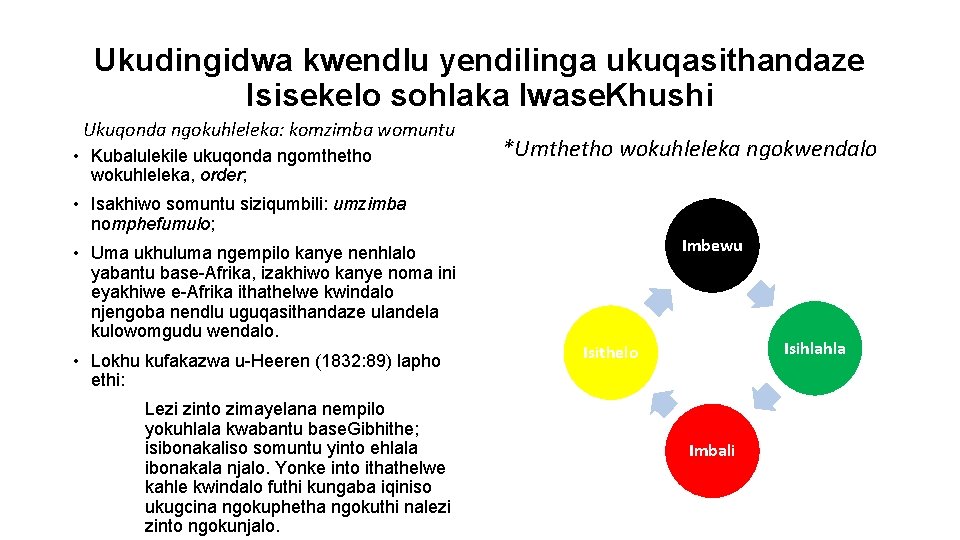 Inkolelo yokuphila ungunaphakade eAlkabulan Afrika Umnyombo wesakhiwo ...