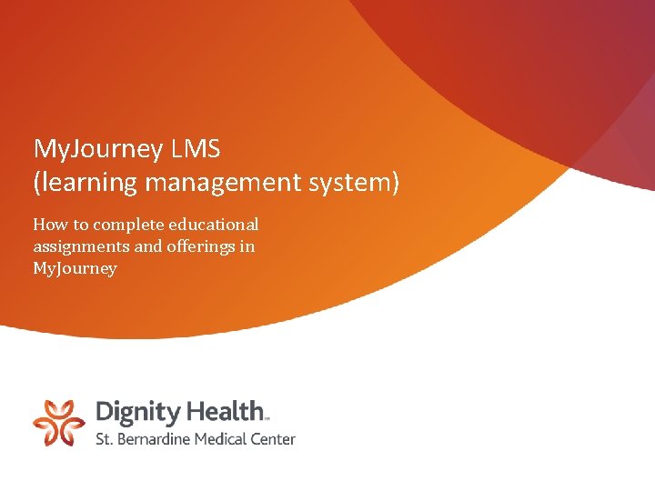 My Journey LMS learning management system How to