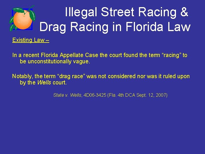 Illegal Street Racing Drag Racing in Florida Law