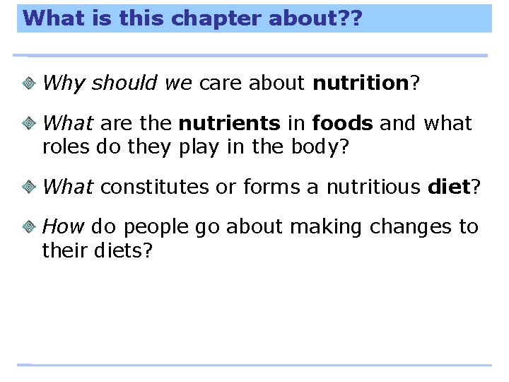 Chapter 1 Food Choices and Health Power Point