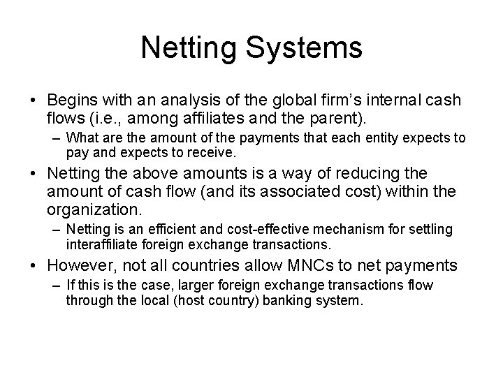 International Finance Chapter 18 Multinational Cash Management Cash
