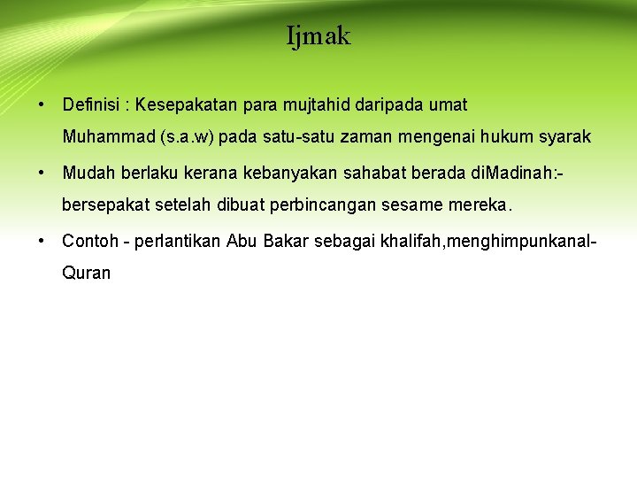 KULIAH 2 PENSYARIATAN PADA ZAMAN RASULULLAH SAW PENSYARIATAN