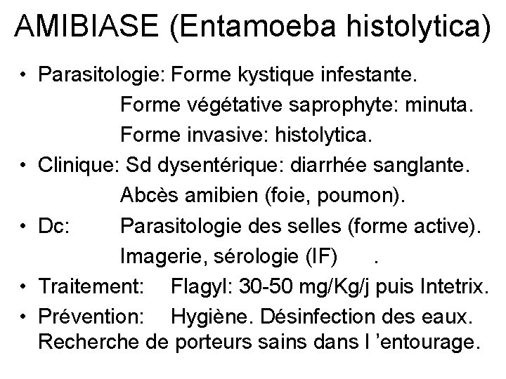 PARASITOSES DIGESTIVES 1Parasitoses cosmopolites autochtones Oxyure ...