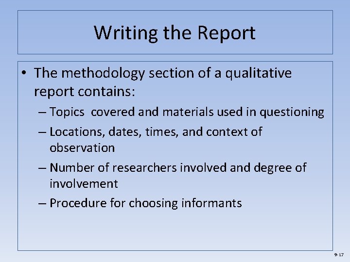 Chapter 9 Qualitative Data Analysis Mc GrawHillIrwin Copyright