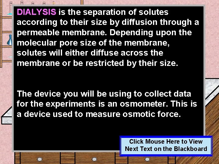 3 OSMOSIS AND DIALYSIS Sucrose IF YOU CAN