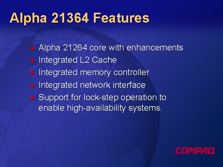 Alpha 21364 A Scalable Singlechip SMP Peter Bannon
