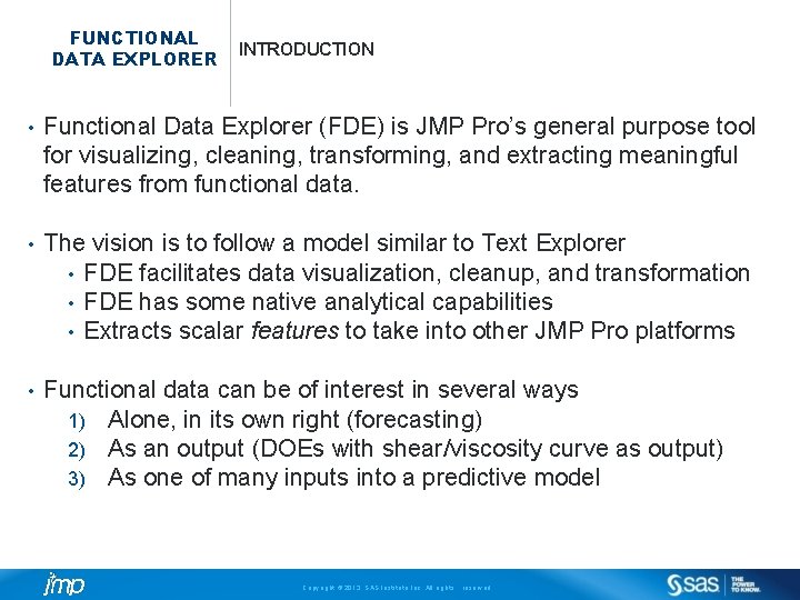 FUNCTIONAL DATA EXPLORER IN JMP PRO 14 Chris
