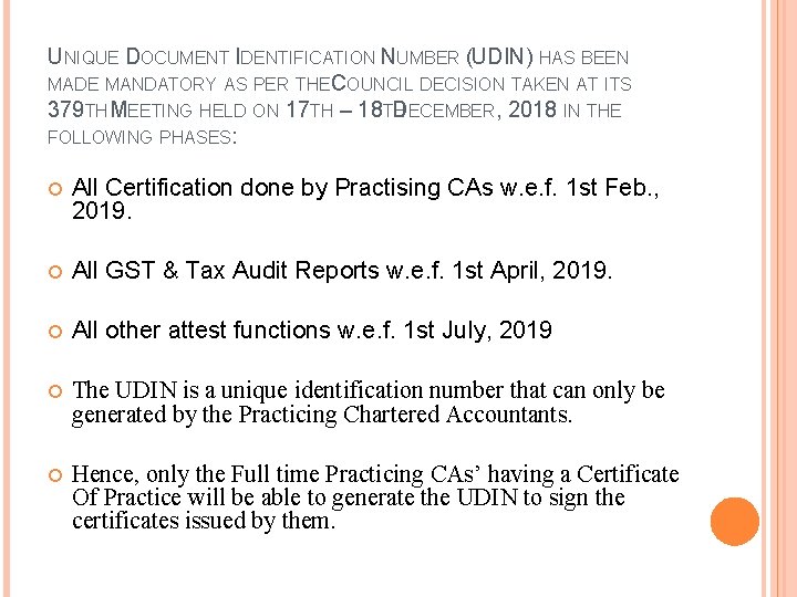 UNIQUE DOCUMENT IDENTIFICATION NUMBER UDIN Digital Attestation of