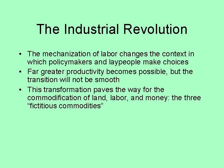 Karl Polanyi The Great Transformation 1944 Tari Ellis