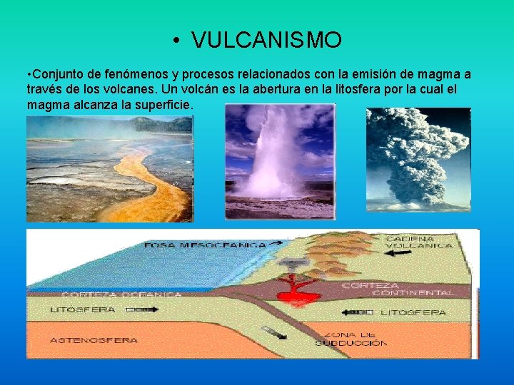 TEMA LITOSFERA TECTONICA DE PLACAS VULCANISMO Y SISMICIDAD