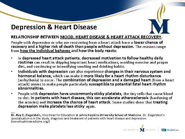 WAYS TO ADDRESS DEPRESSION Implementing a CardiacPulmonary Rehabilitation