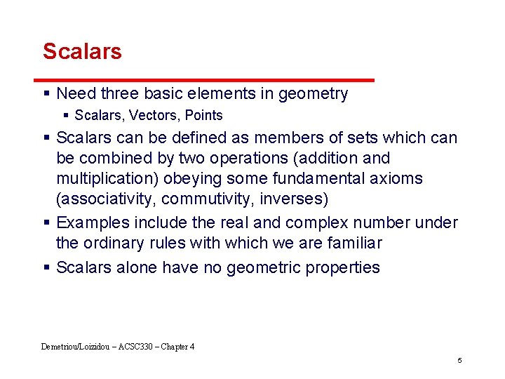 Geometric Objects and Transformations Dr Giorgos A Demetriou