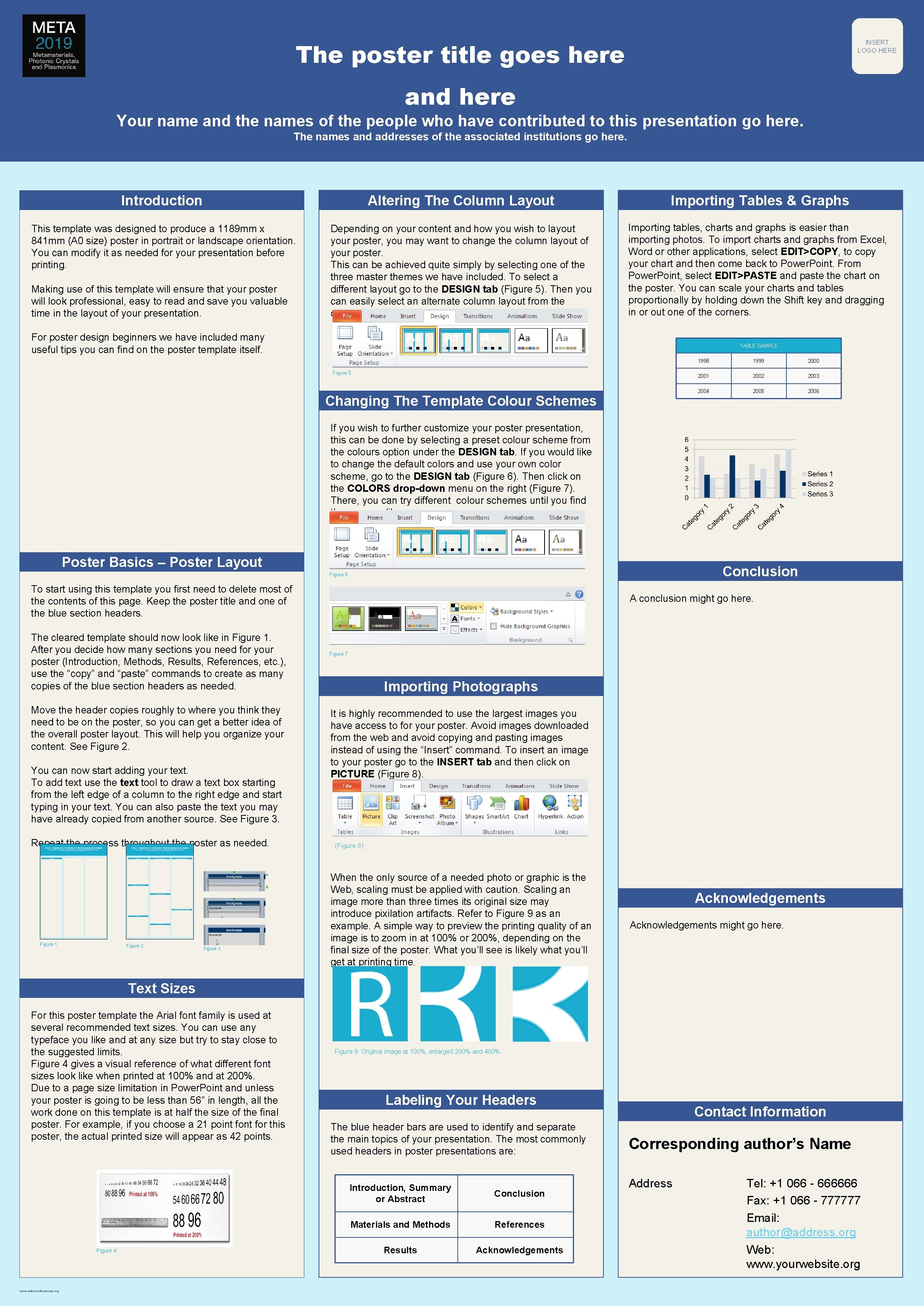 The poster title goes here INSERT LOGO HERE