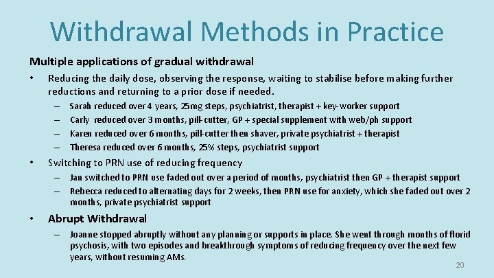 Experiences of Discontinuing Antipsychotic Medication Withdrawal ...