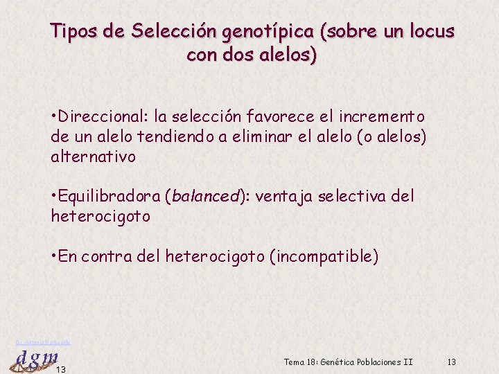 Gentica de Poblaciones II Factores que cambian las
