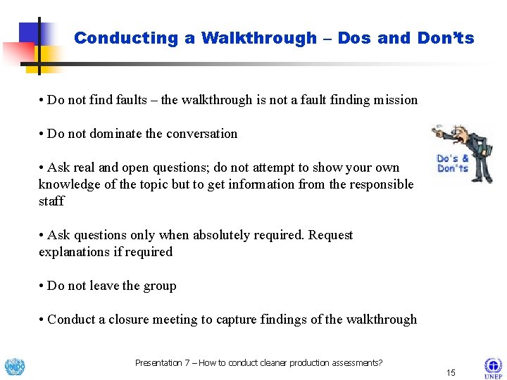 How to conduct cleaner production assessments Presentation 7