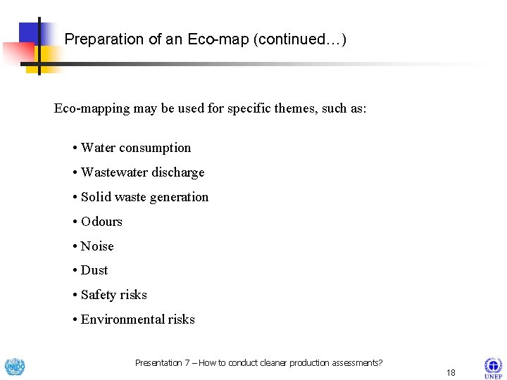 How to conduct cleaner production assessments Presentation 7