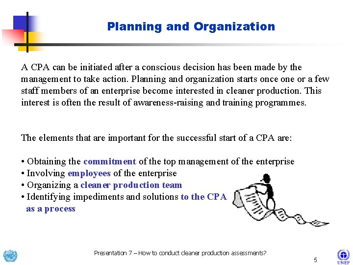 How to conduct cleaner production assessments Presentation 7
